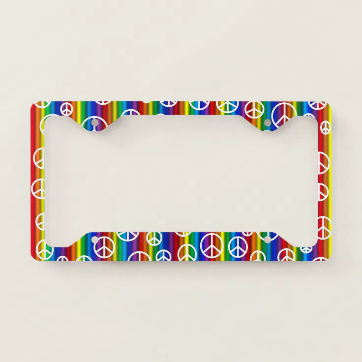 Peace Signs Bubbles License Plate Frame | Zazzle