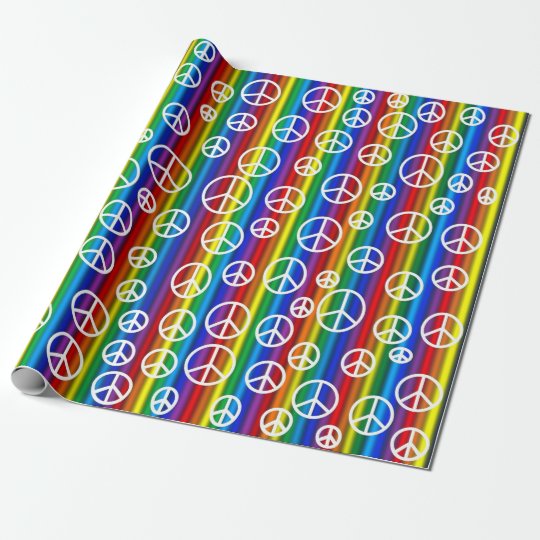 Peace Signs Bubbles Wrapping Paper | Zazzle.com