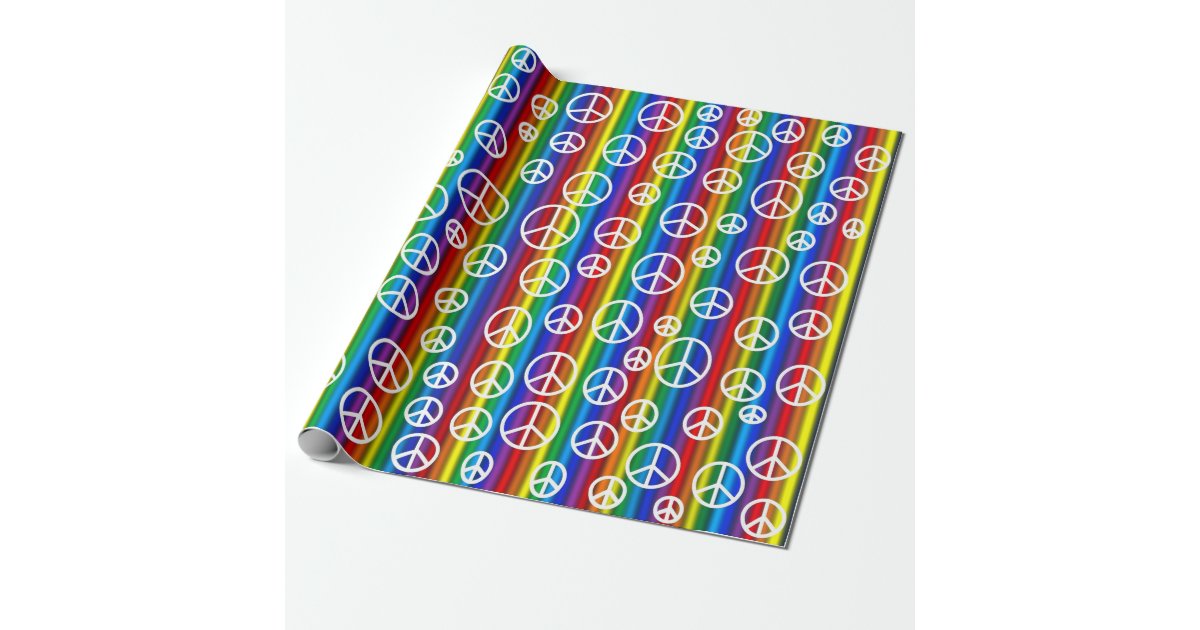 Peace Signs Bubbles Wrapping Paper | Zazzle