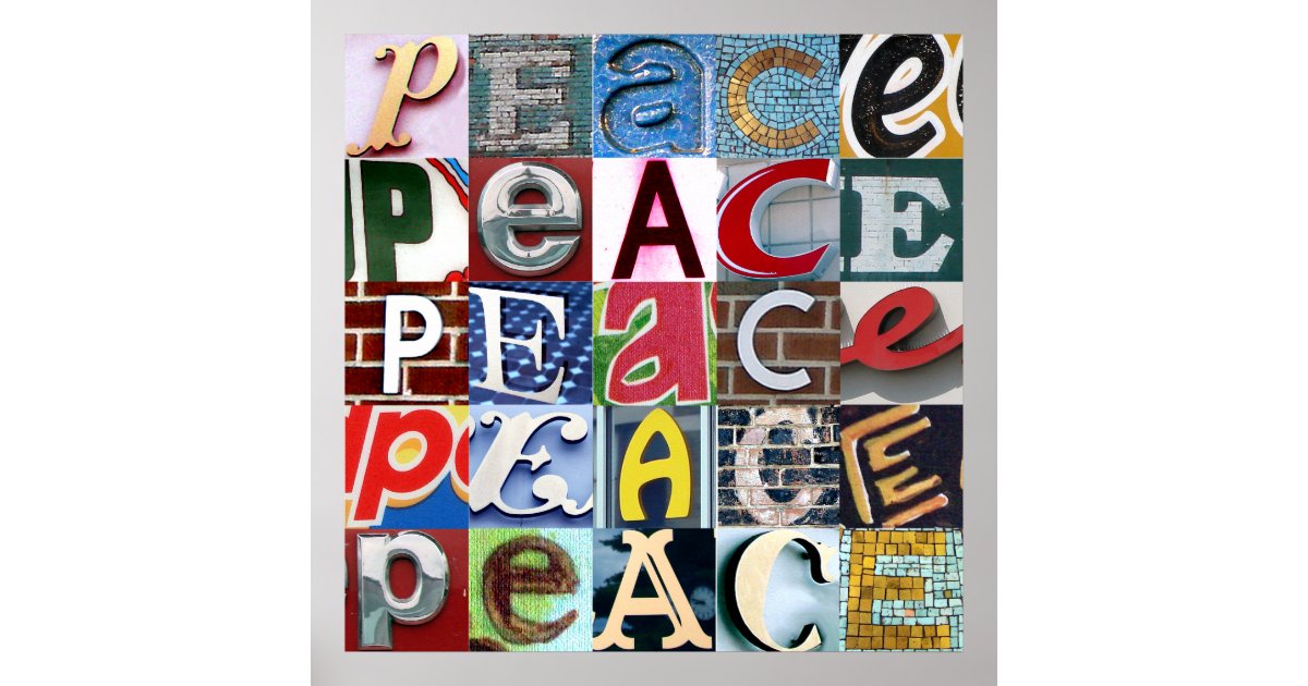 "PEACE Signs" Poster | Zazzle