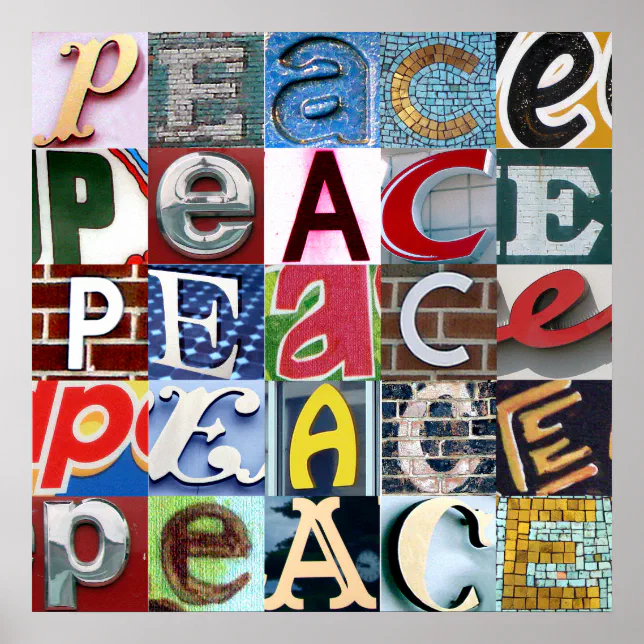 "PEACE Signs" Poster | Zazzle