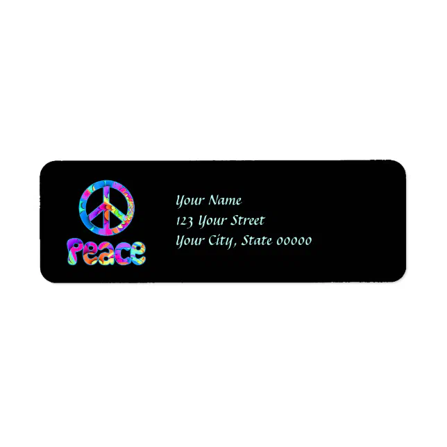 Peace Summer Palette Address Labels | Zazzle