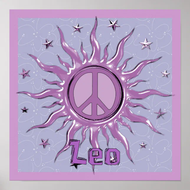 Peace Sun Leo Poster | Zazzle
