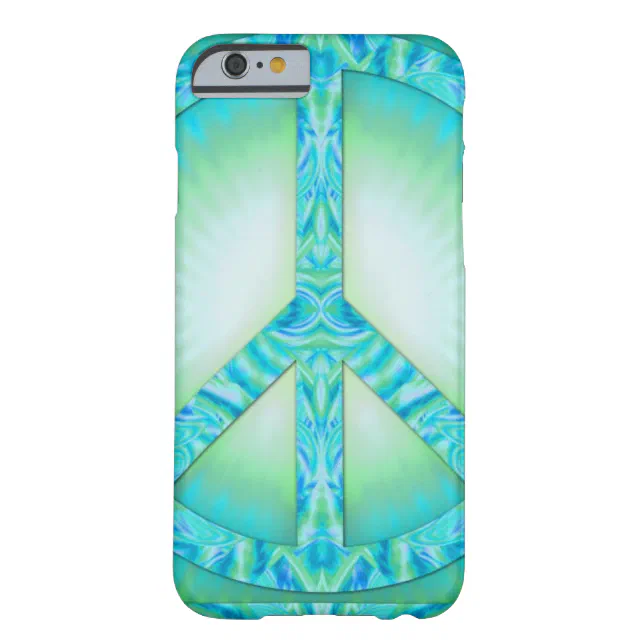 Peace Symbol Blue-Greens Case-Mate iPhone Case | Zazzle