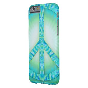 Peace Symbol Blue-Greens Case-Mate iPhone Case | Zazzle