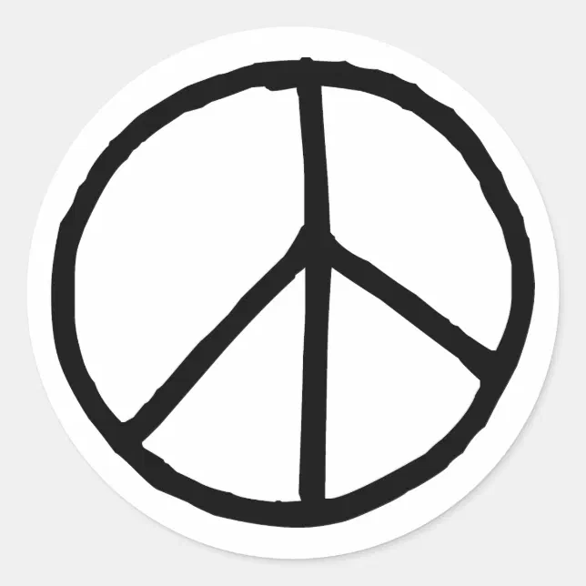 Peace Symbol Classic Round Sticker | Zazzle