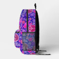 Peace Symbol Hipster Pacifism Sign Design Purple Printed Backpack | Zazzle