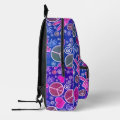 Peace Symbol Hipster Pacifism Sign Design Purple Printed Backpack | Zazzle