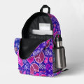 Peace Symbol Hipster Pacifism Sign Design Purple Printed Backpack | Zazzle