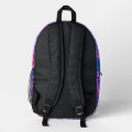 Peace Symbol Hipster Pacifism Sign Design Purple Printed Backpack | Zazzle