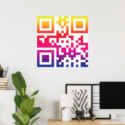 Peace ☮ Symbol -- QR Code Poster | Zazzle