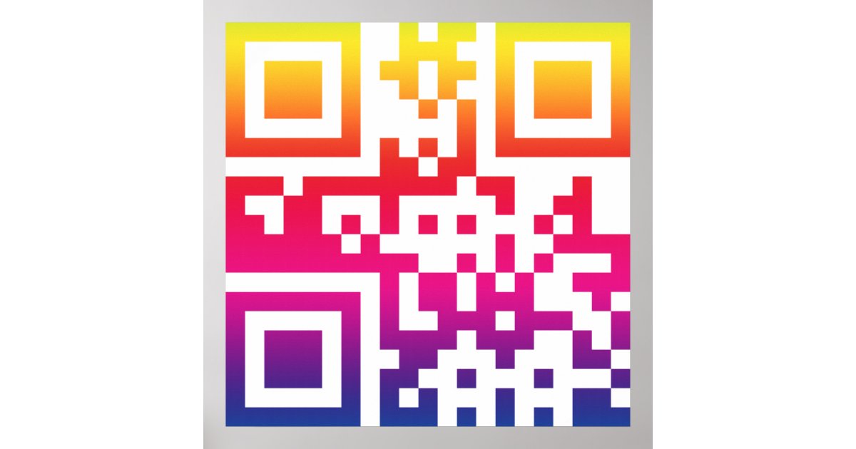 Peace ☮ Symbol -- QR Code Poster | Zazzle