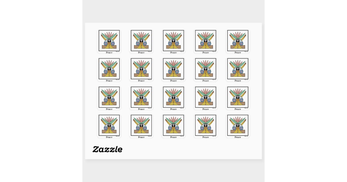 Peace Symbol Square Sticker | Zazzle