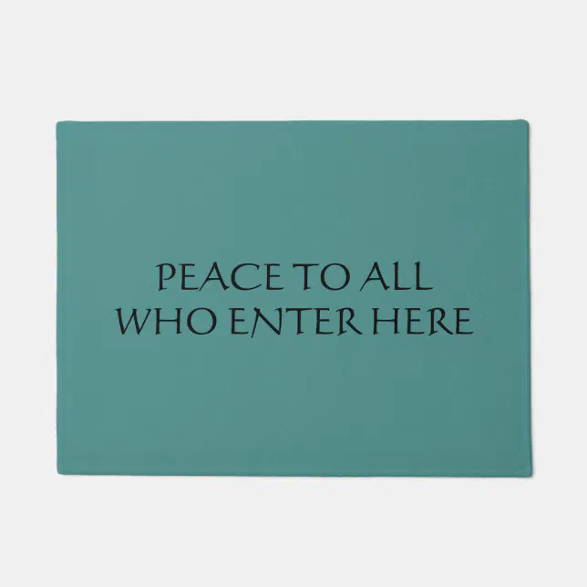 PEACE TO ALL Welcome Mat | Zazzle