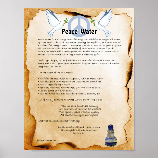 PEACE WATER POSTER | Zazzle