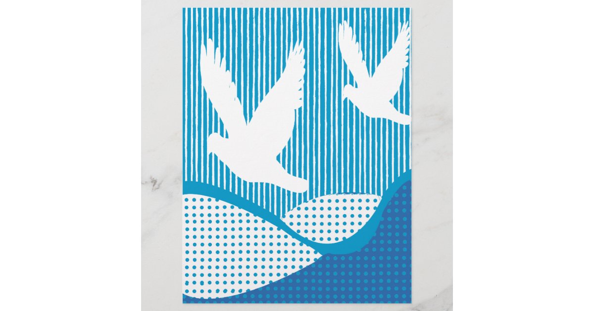 Peace White Doves Artsy Peace Scrapbook Paper | Zazzle