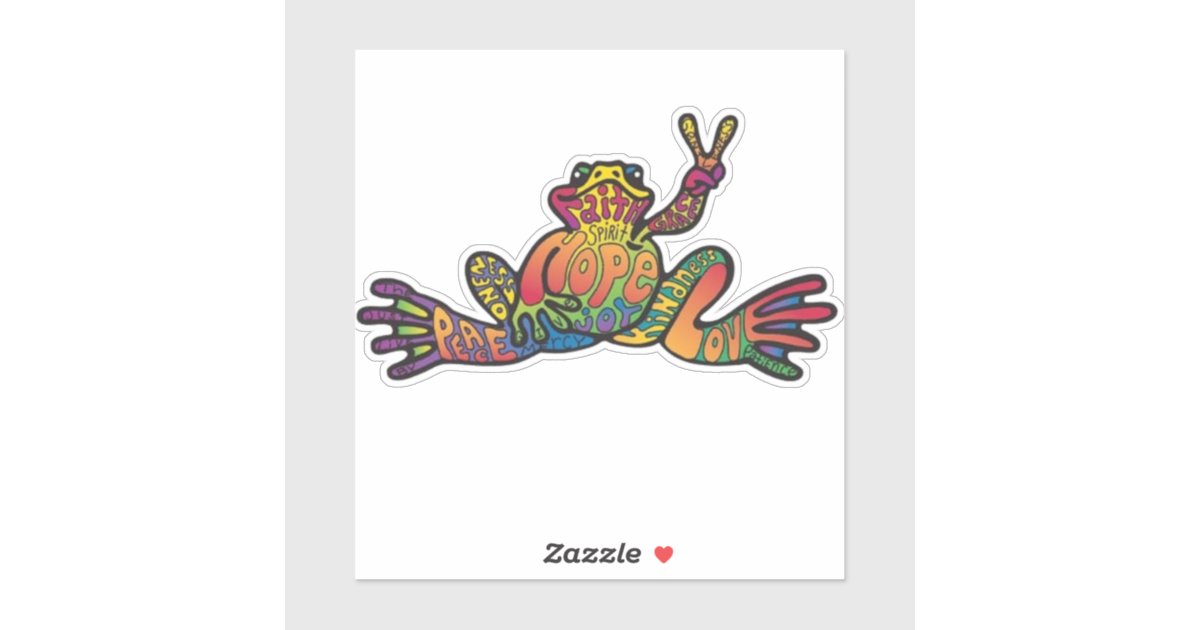 Peacefrog Sticker | Zazzle