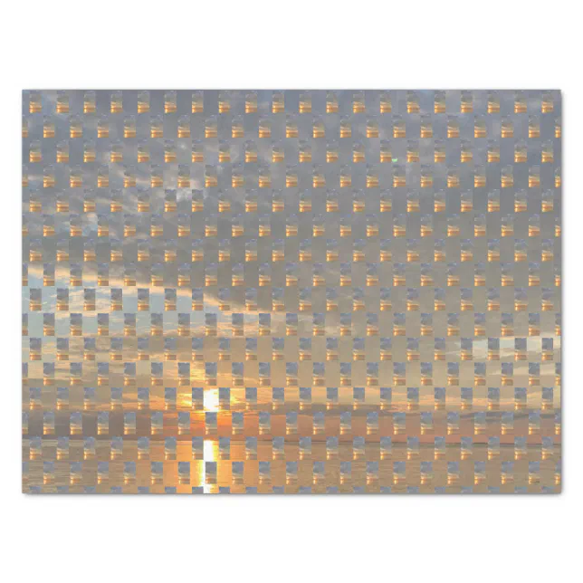 Peaceful Beach Ocean Sky Sunrise Collage Tissue Pa Tissue Paper | Zazzle