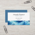 Peaceful Blue Ocean Wave Massage Therapist Business Card | Zazzle