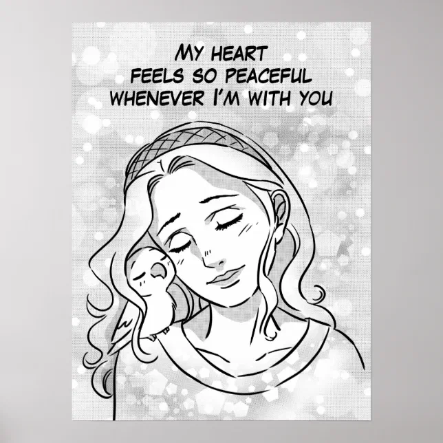 Peaceful heart poster | Zazzle