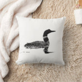 Peaceful loon throw pillow | Zazzle