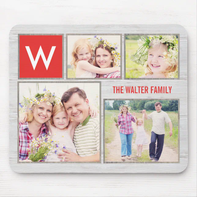 Peaceful Monogram EDITABLE COLOR Photo Mouse Pad | Zazzle