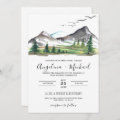 Peaceful Mountain Woodland Forest QR Code Wedding Invitation | Zazzle