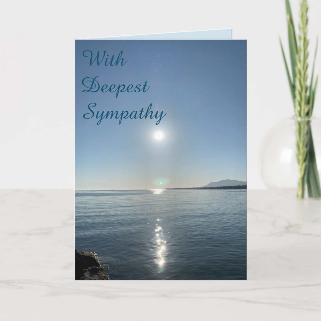 Peaceful Ocean Sympathy Card | Zazzle