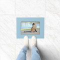 Peaceful Siamese Cat Painting Doormat | Zazzle