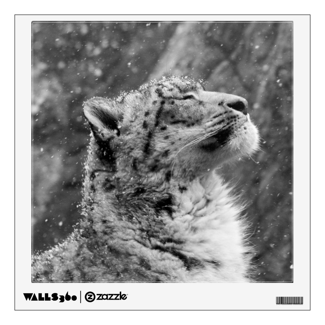 Peaceful Snow Leopard Wall Decal | Zazzle