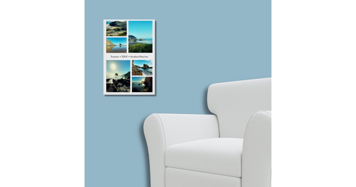 Peaceful Summer Beach Photo Collage Poster | Zazzle