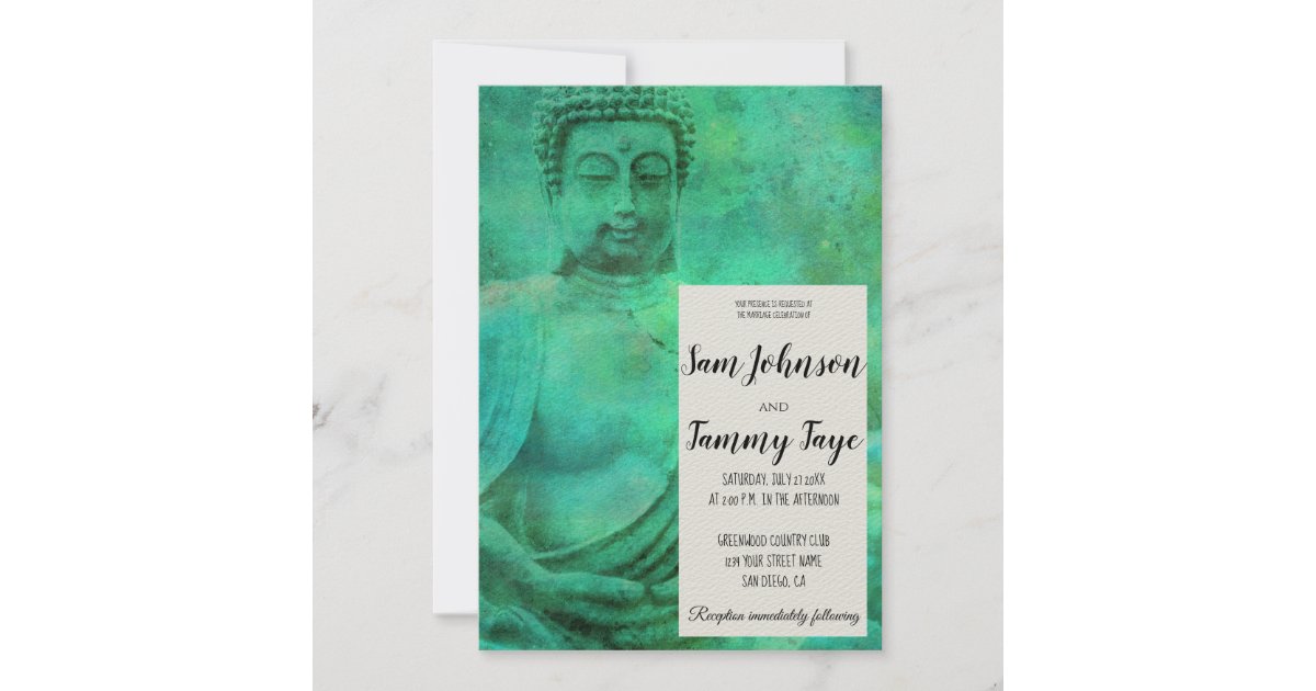 Peaceful Zen Buddha Invitation | Zazzle