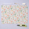 Peach and Pink Feminine Floral Pattern Tissue Paper | Zazzle
