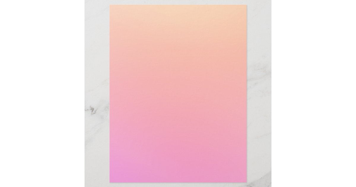 Peach and pink gradient flyer | Zazzle