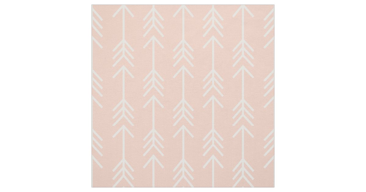 Peach Arrows Fabric | Zazzle