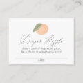 Peach Baby Shower Diaper Raffle Ticket Enclosure Card | Zazzle