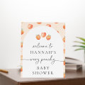 Peach Baby Shower Welcome Sign | Zazzle