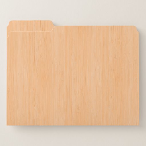Peach Bamboo Wood Grain Look File Folder | Zazzle