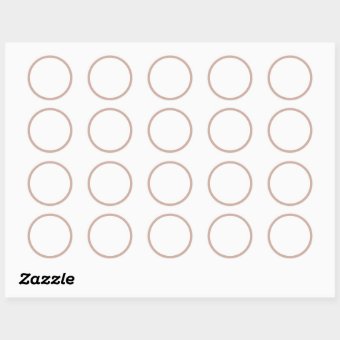 Peach Beige Blank Classic Round Sticker | Zazzle