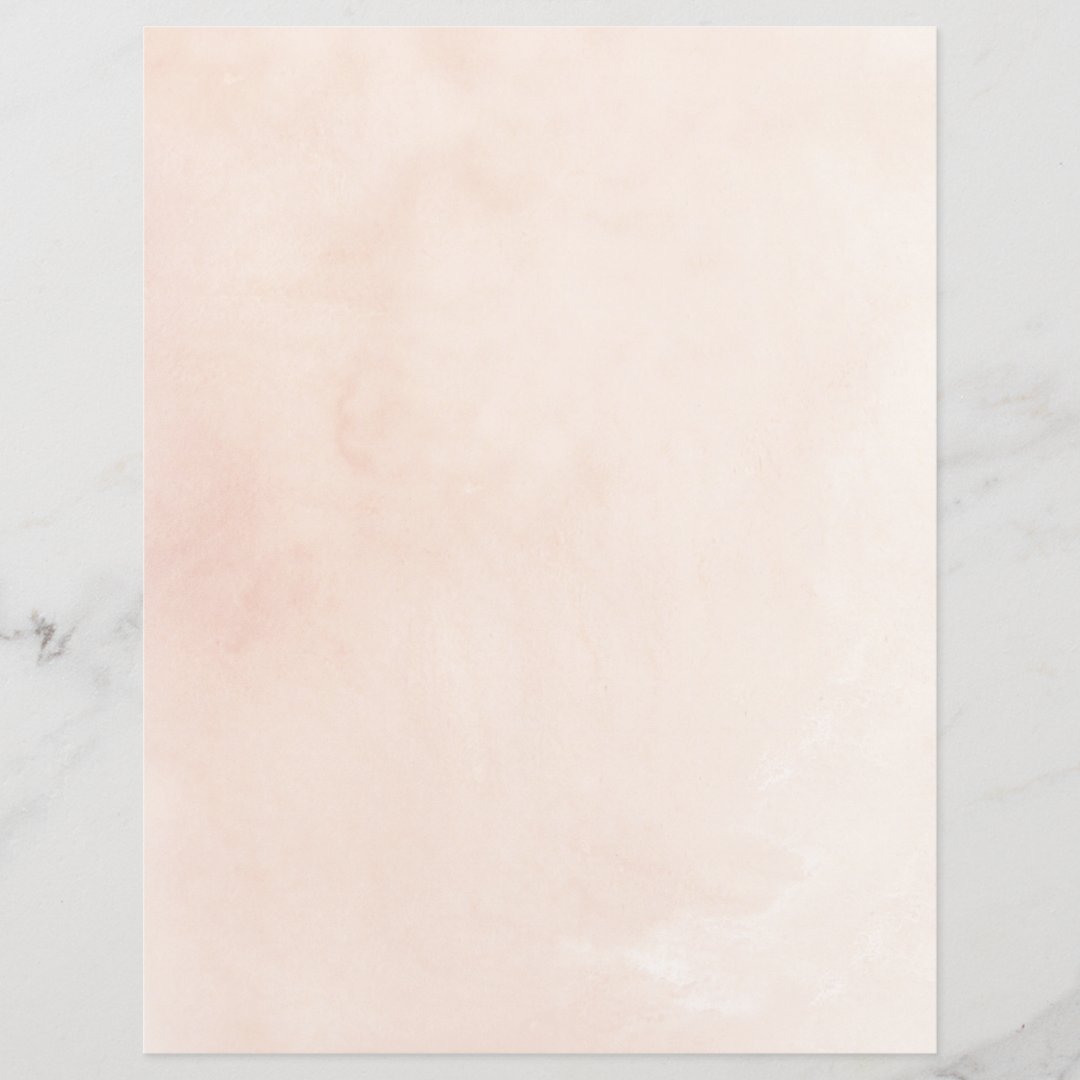 Peach Blush Pink Watercolor Scrapbook Paper | Zazzle