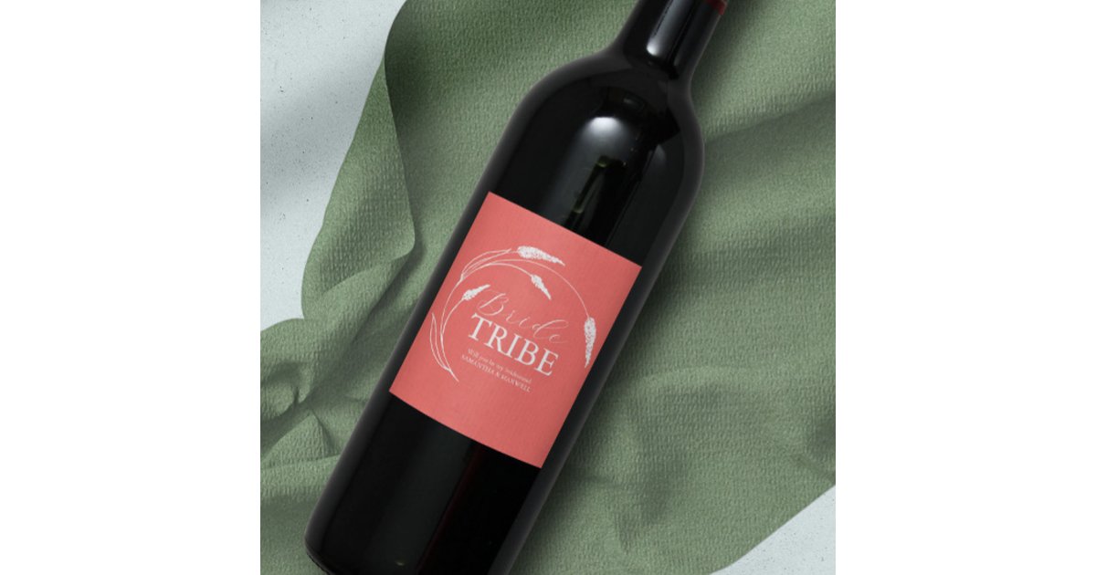 Peach Bridesmaid Proposal Label | Zazzle