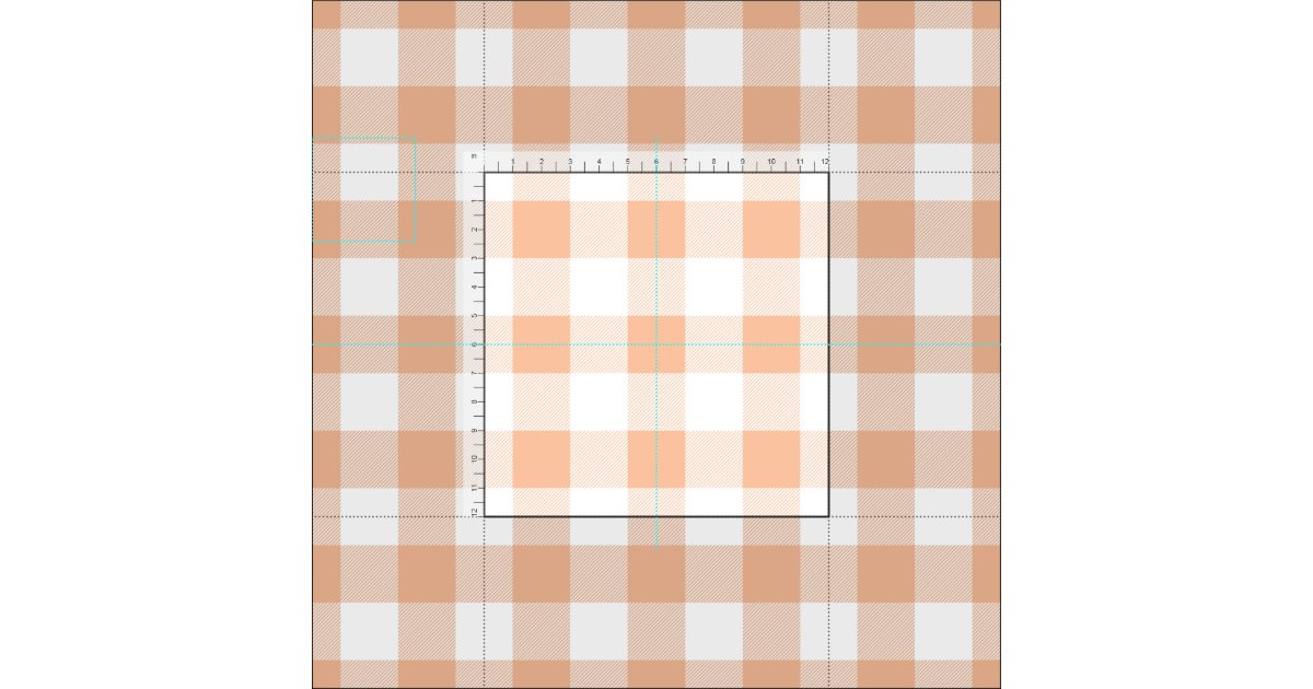 Peach Buffalo Check Pattern Fabric | Zazzle