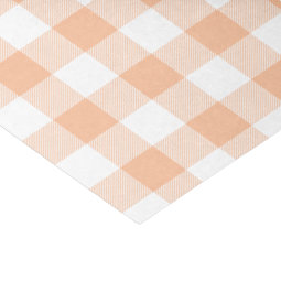 Peach Buffalo Check Pattern Tissue Paper | Zazzle