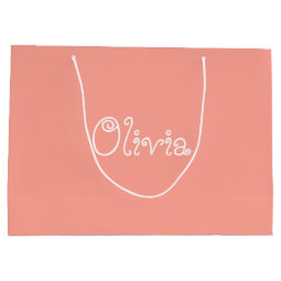 Peach Color Baby Shower Gift Bag | Zazzle