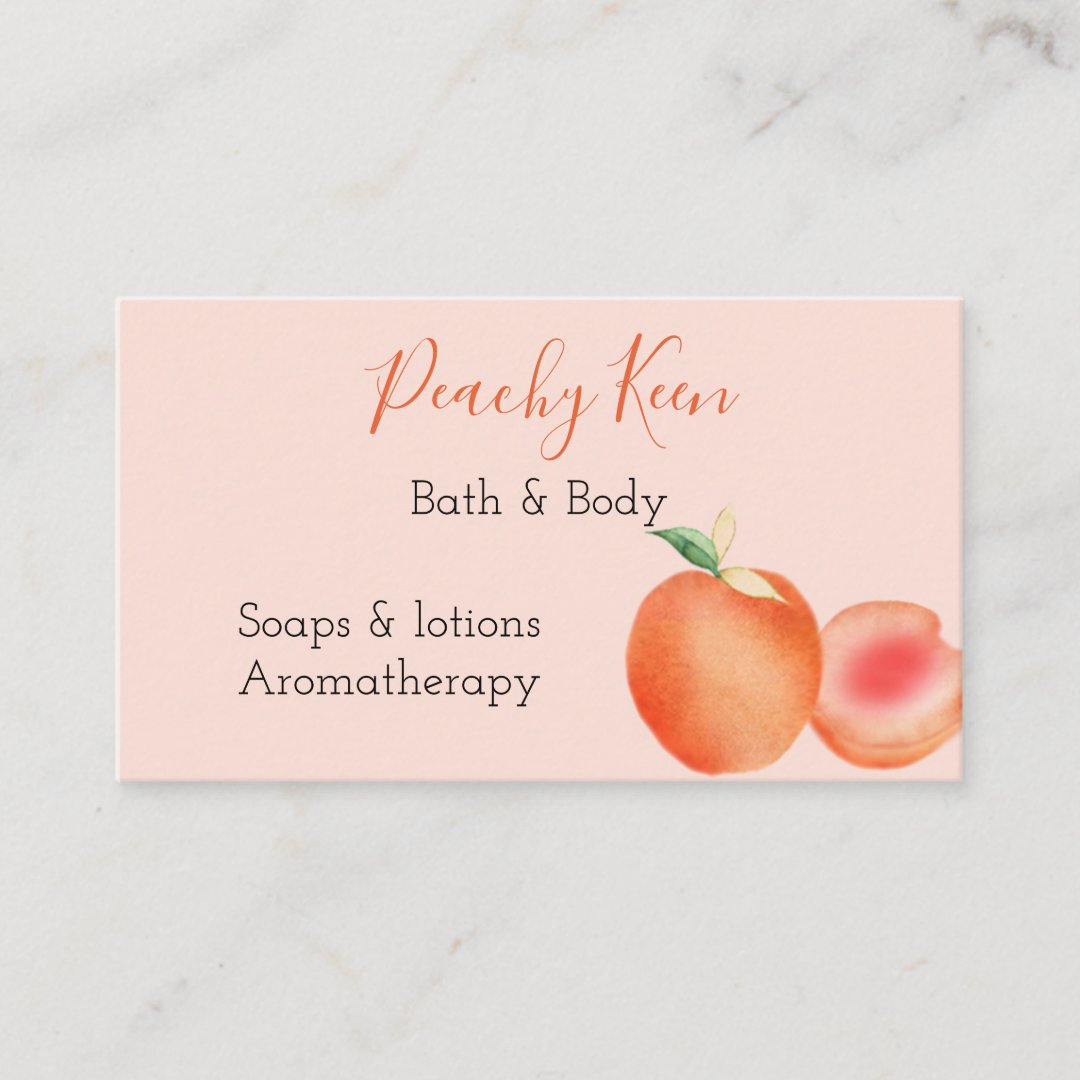 Peach Design Standard, 3.5" x 2.0" Business Card | Zazzle