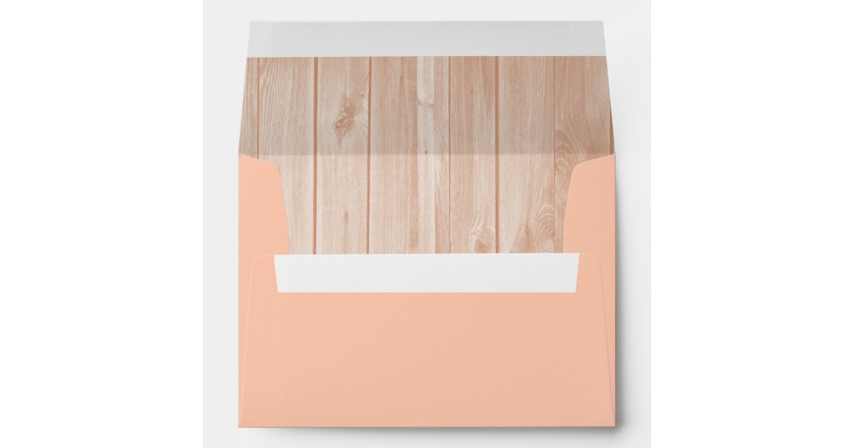 Peach Envelope, Peach Wood Liner Envelope | Zazzle