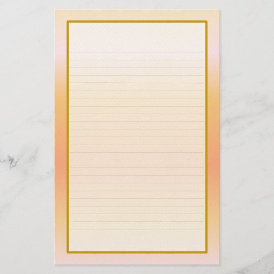 Peach Fine Lined Stationery | Zazzle.com
