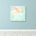 Peach Floral Inspirational Quote Canvas Print | Zazzle