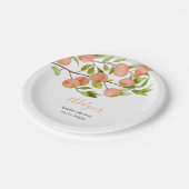 Peach Fruit Bridal Shower Paper Plates | Zazzle