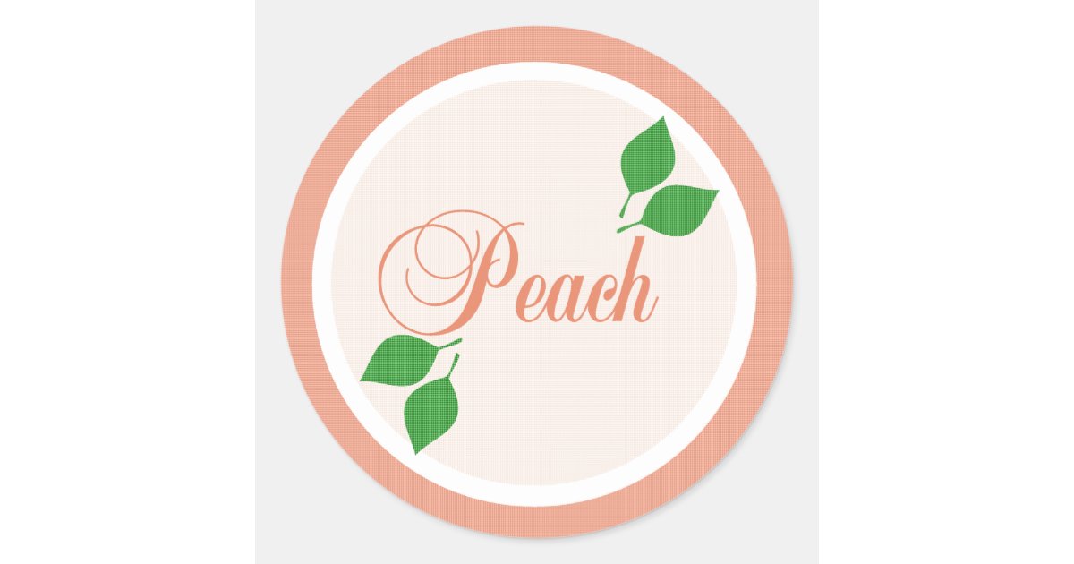 Peach Fruit Label Sticker | Zazzle
